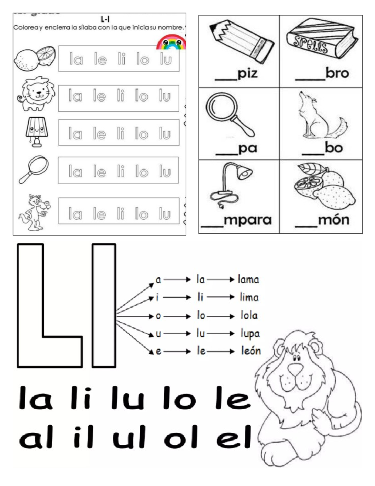 Letra L - Educación inicial preescolar y primero multigrado - equidad ...