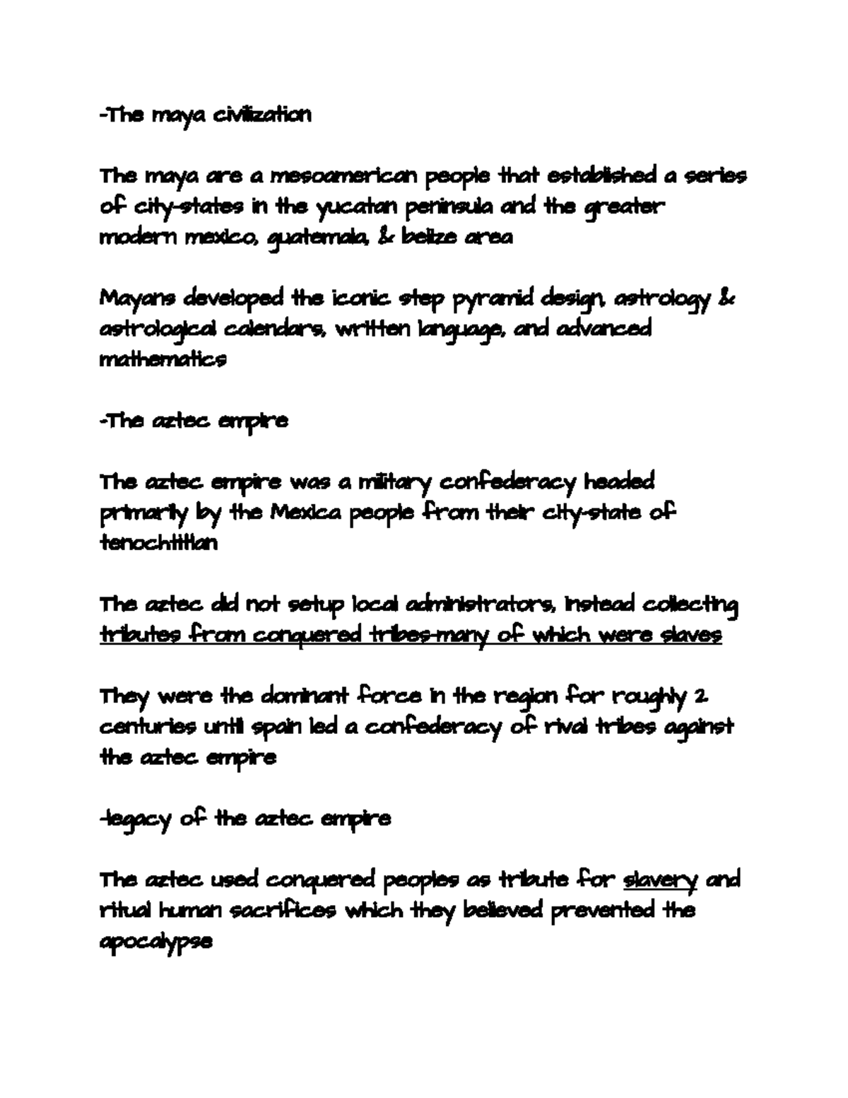 His notes - hisoty -The maya civilization The maya are a mesoamerican ...