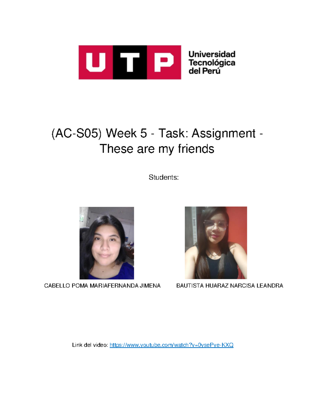 Ac S05 Week 5 Task Assignment These Are My Friends Ac S05 Week 5