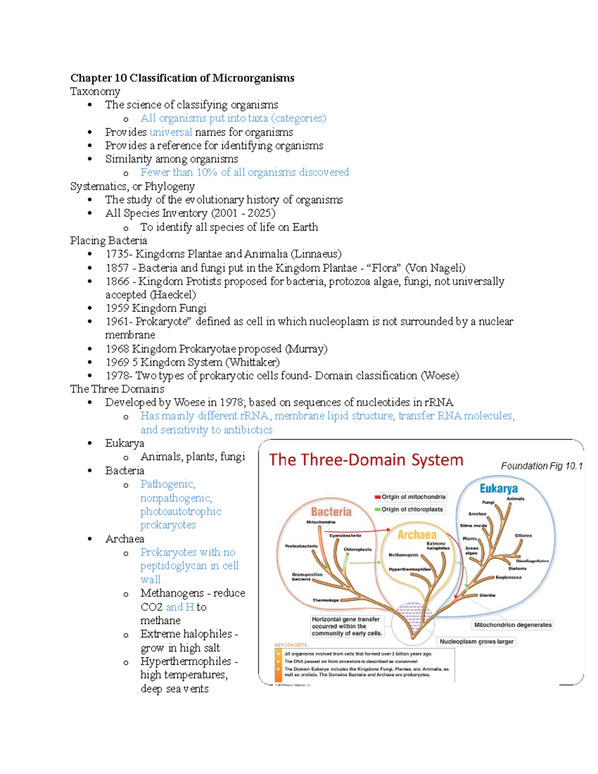 Lecture 7 - Exam 3 - Chapter 10 Classification of Microorganisms ...