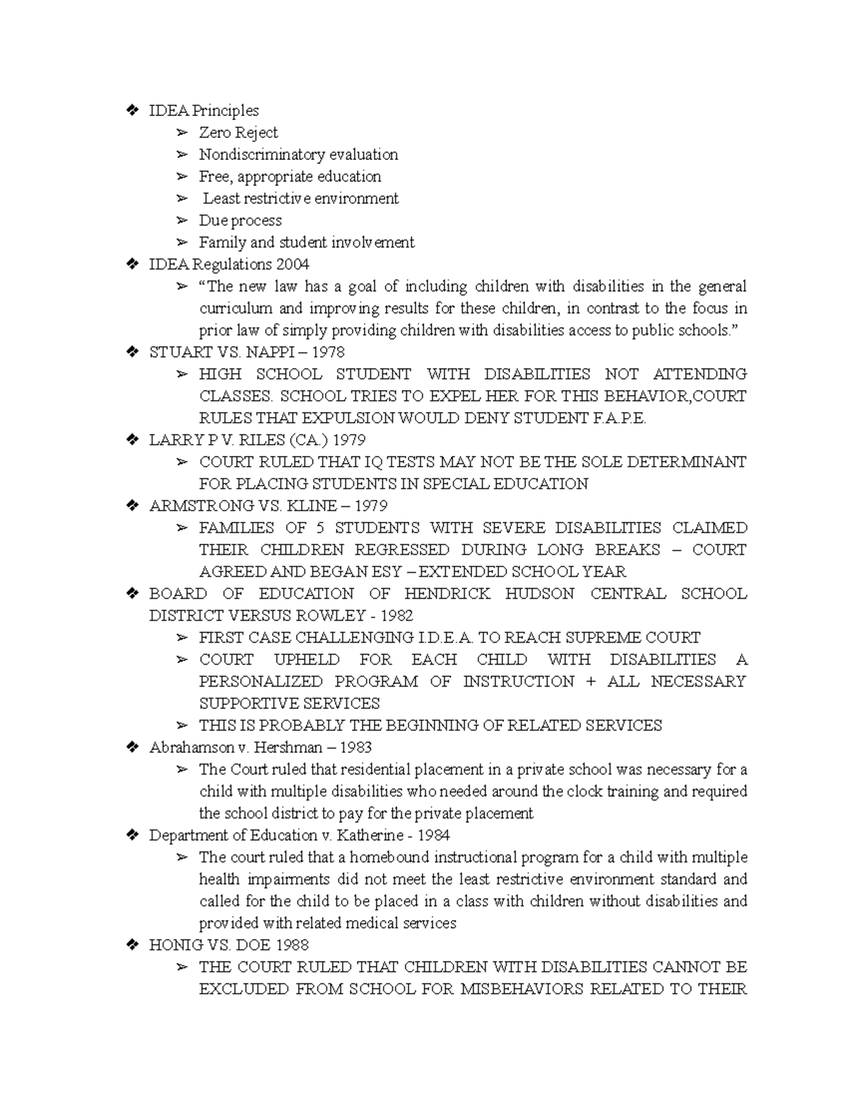 EDUC 230 2 18 22 - prof allison - IDEA Principles Zero Reject ...