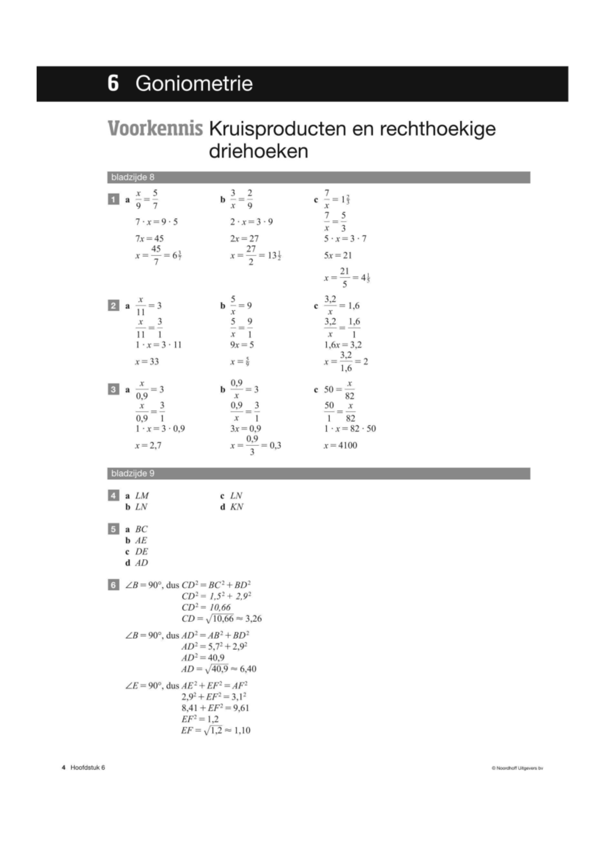 3vwo.Uitwerkingen.Hoofdstuk 6 - Wiskunde - Studeersnel