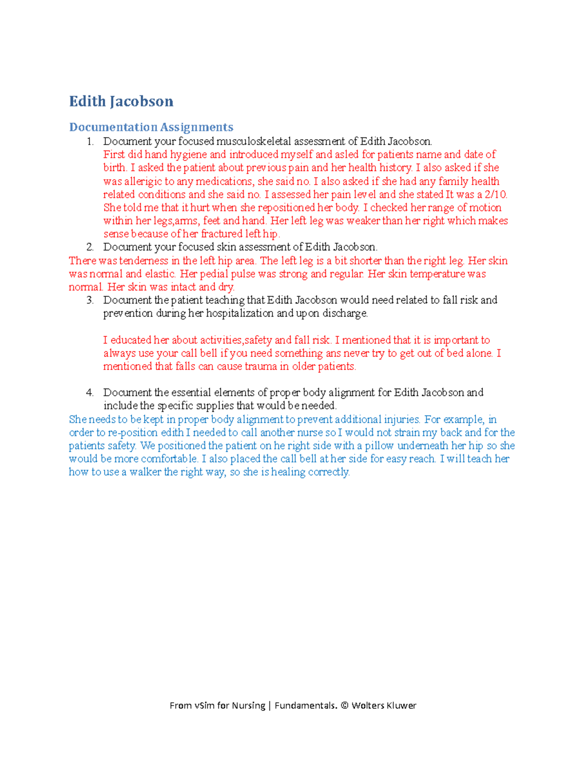 V Sim2 - HOMEWORK - Edith Jacobson Documentation Assignments 1 ...