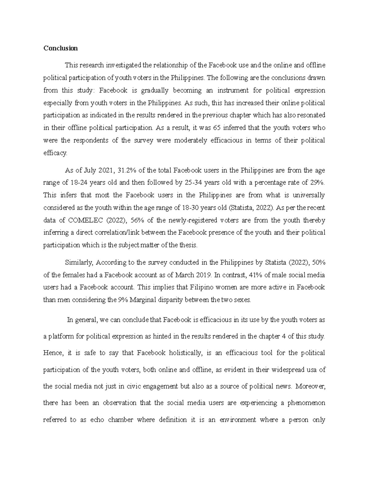 Conclusion and Recommendation - Conclusion This research investigated ...