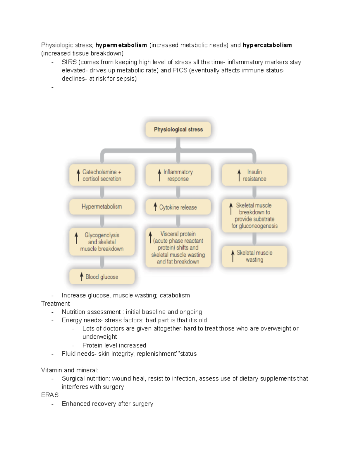 Muscle wasting and nutrient assessment - Physiologic stress ...
