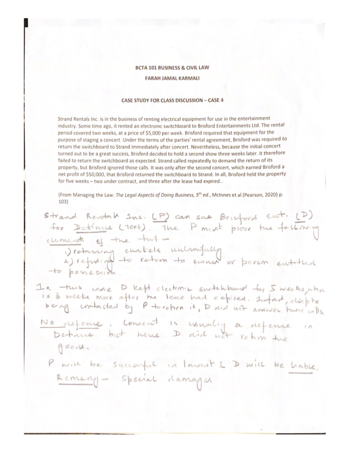 Case Study 4 BCTA 101 - PRLG - Studocu