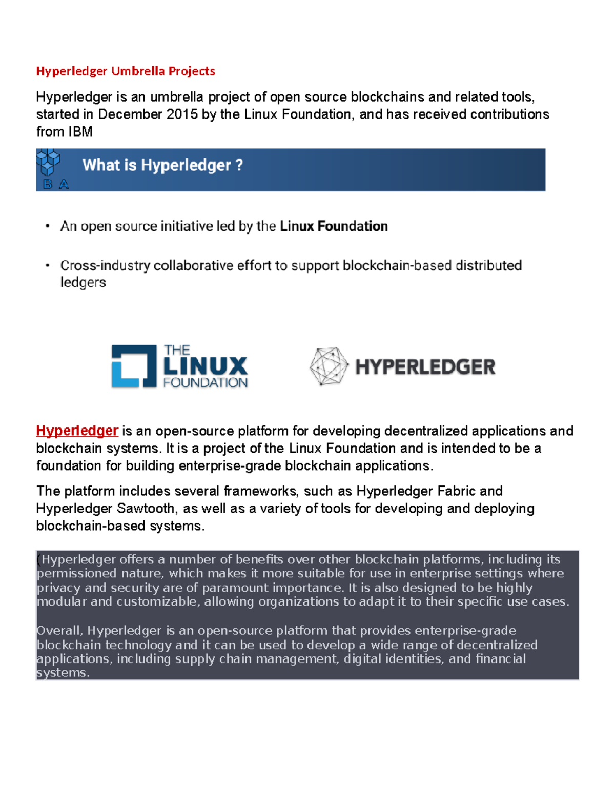 Hyperledger corda - C XNC NSNSBFNSBFNS - Hyperledger Umbrella Projects Hyperledger is an ...