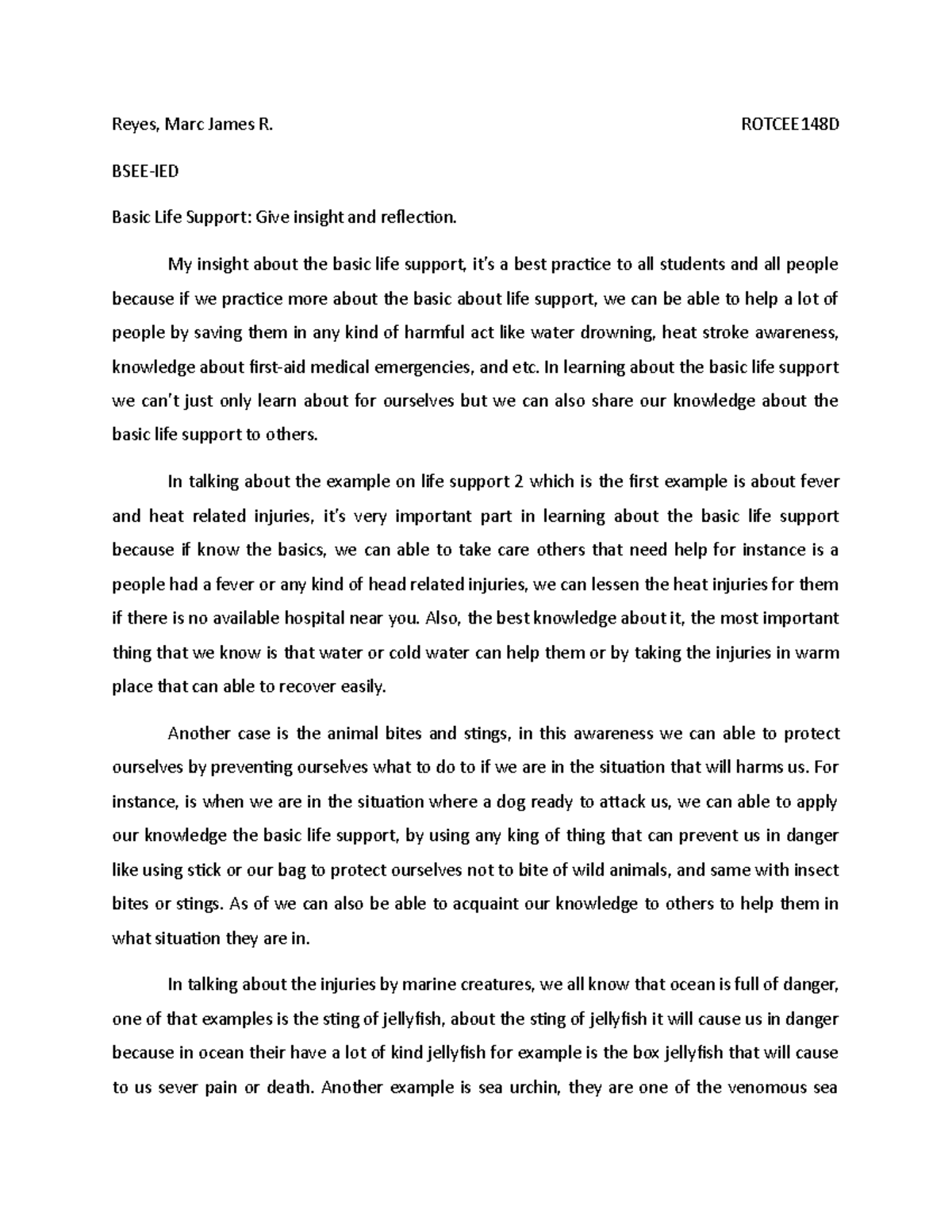 Basic Life Support - Hdjdh - English - education - Studocu