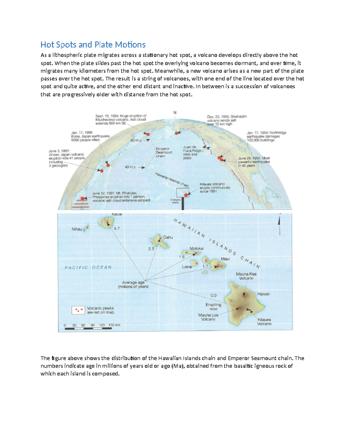 Hot Spots Lab 2 - Hot spot lab - Hot Spots and Plate Mo/ons As a ...