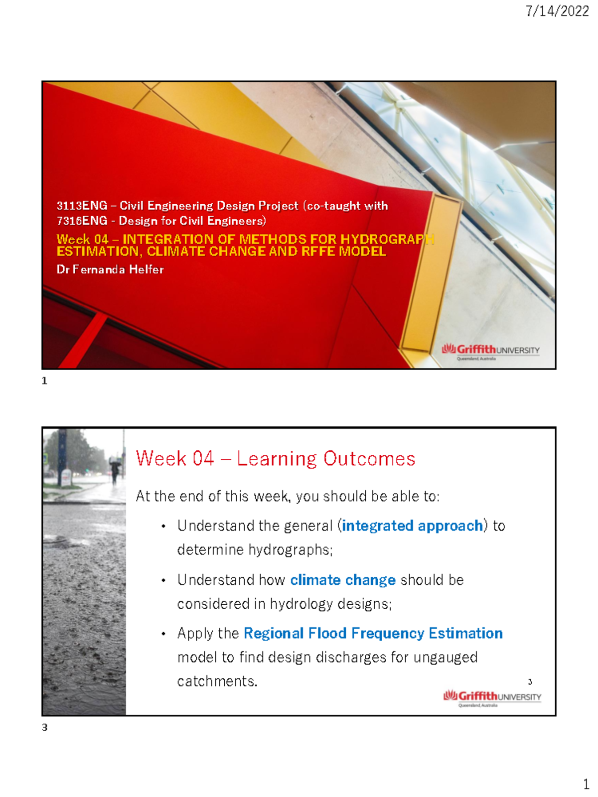 3113ENG Week 04 Climate Change - 3113ENG – Civil Engineering Design ...