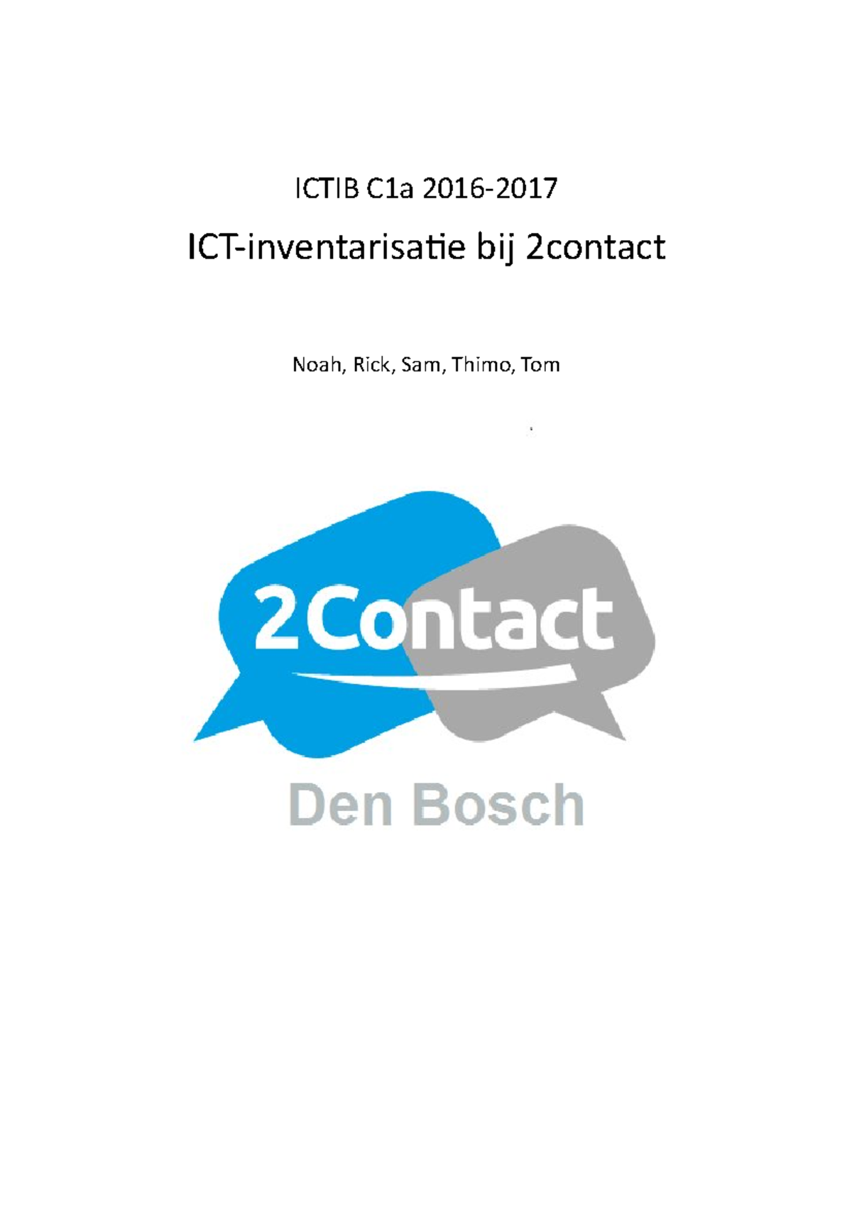 Ictib ICT-inventarisatie verslag - ICTIB C1a 2016- ICT-inventarisaie ...