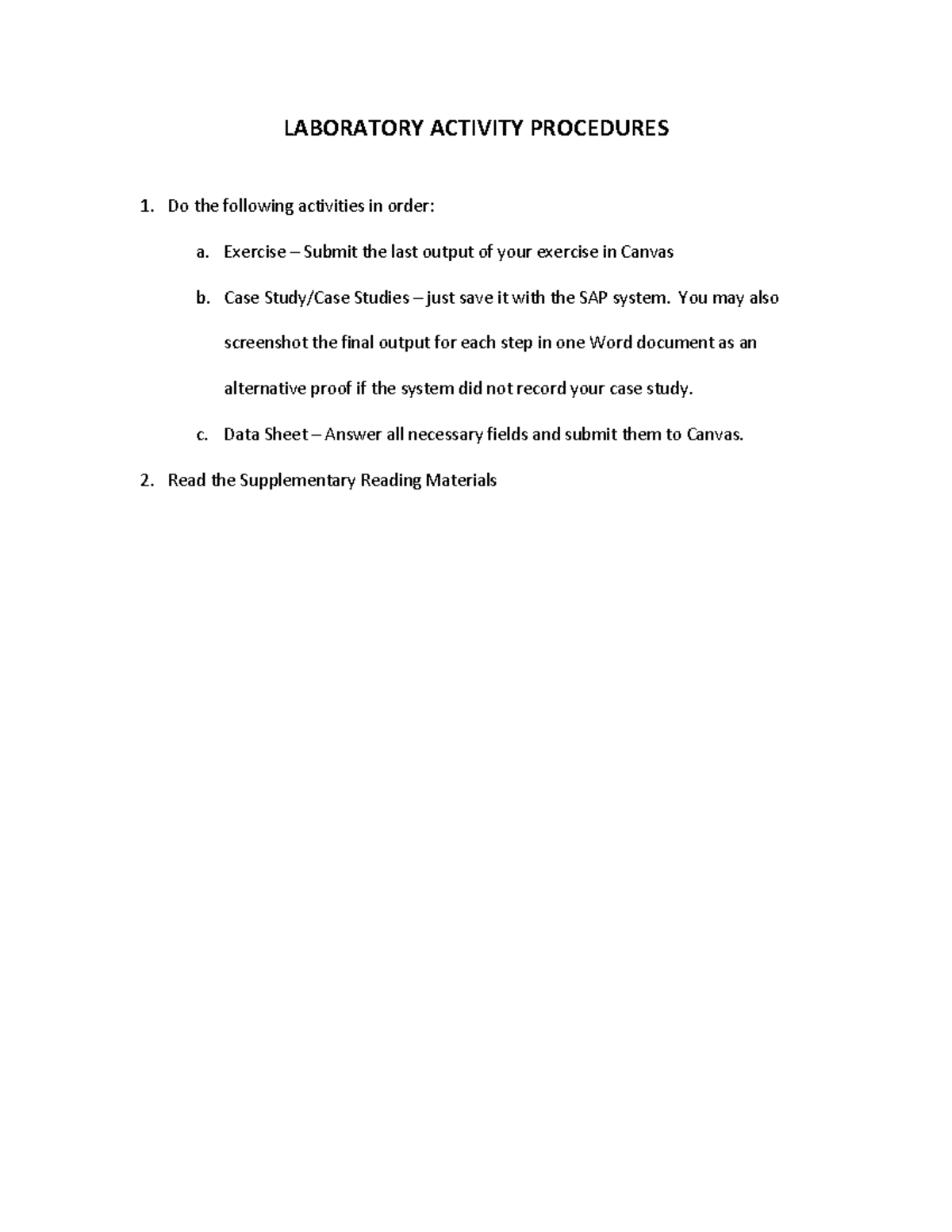Laboratory Activity Procedures for science and math - Computer Science ...