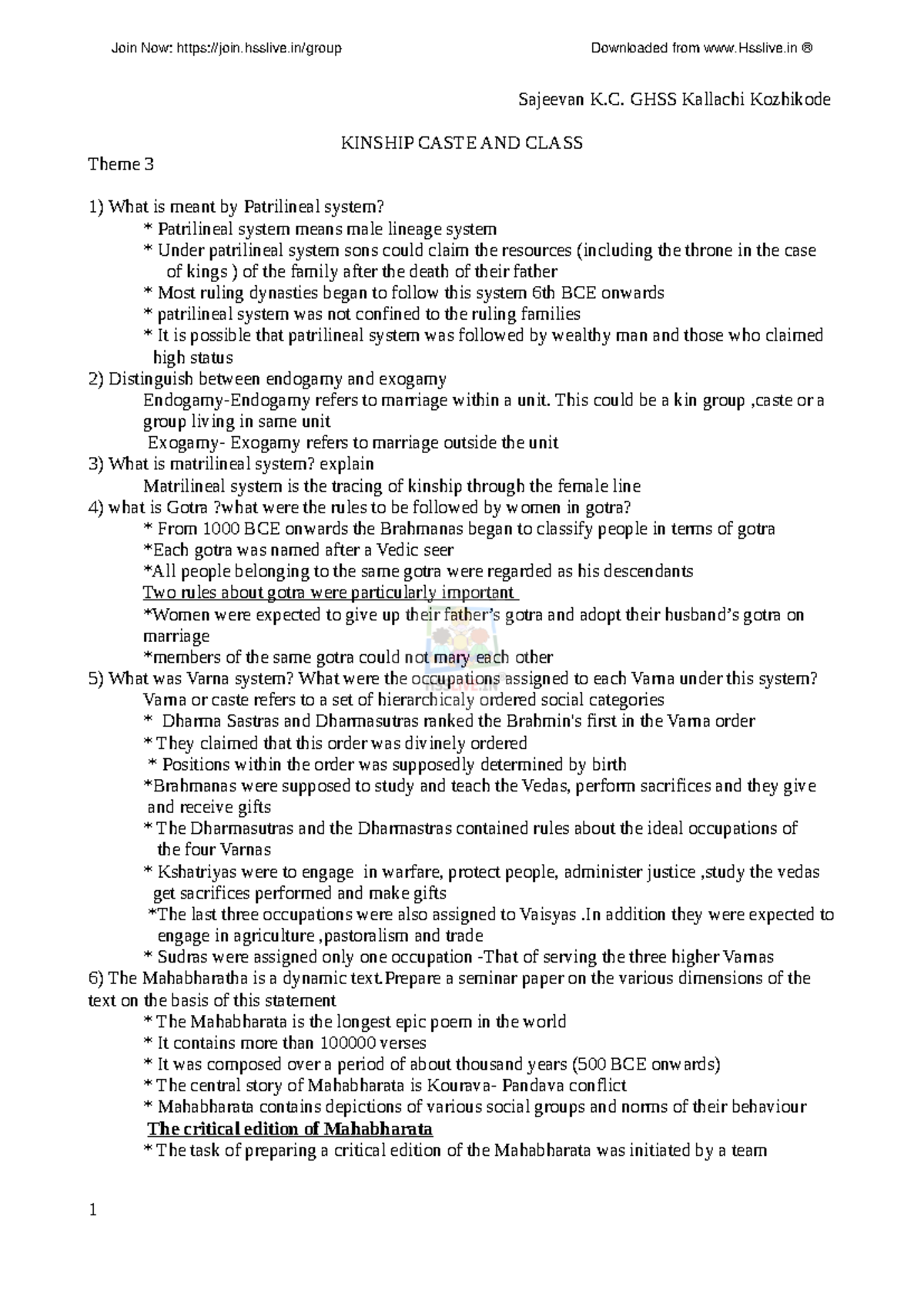 Hsslive xii history ch 3 english sajeevan - Sajeevan K. GHSS Kallachi ...