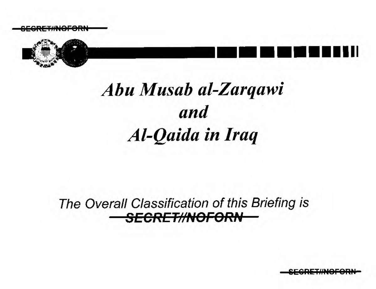 ABU Musab AL- Zarqawi AND AL- Qaida IN IRAQ-3 - Studocu