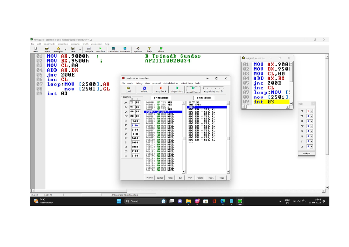 MP&MA 1 - yes - emu8086 assembler and microprocessor emulator 4 file ...