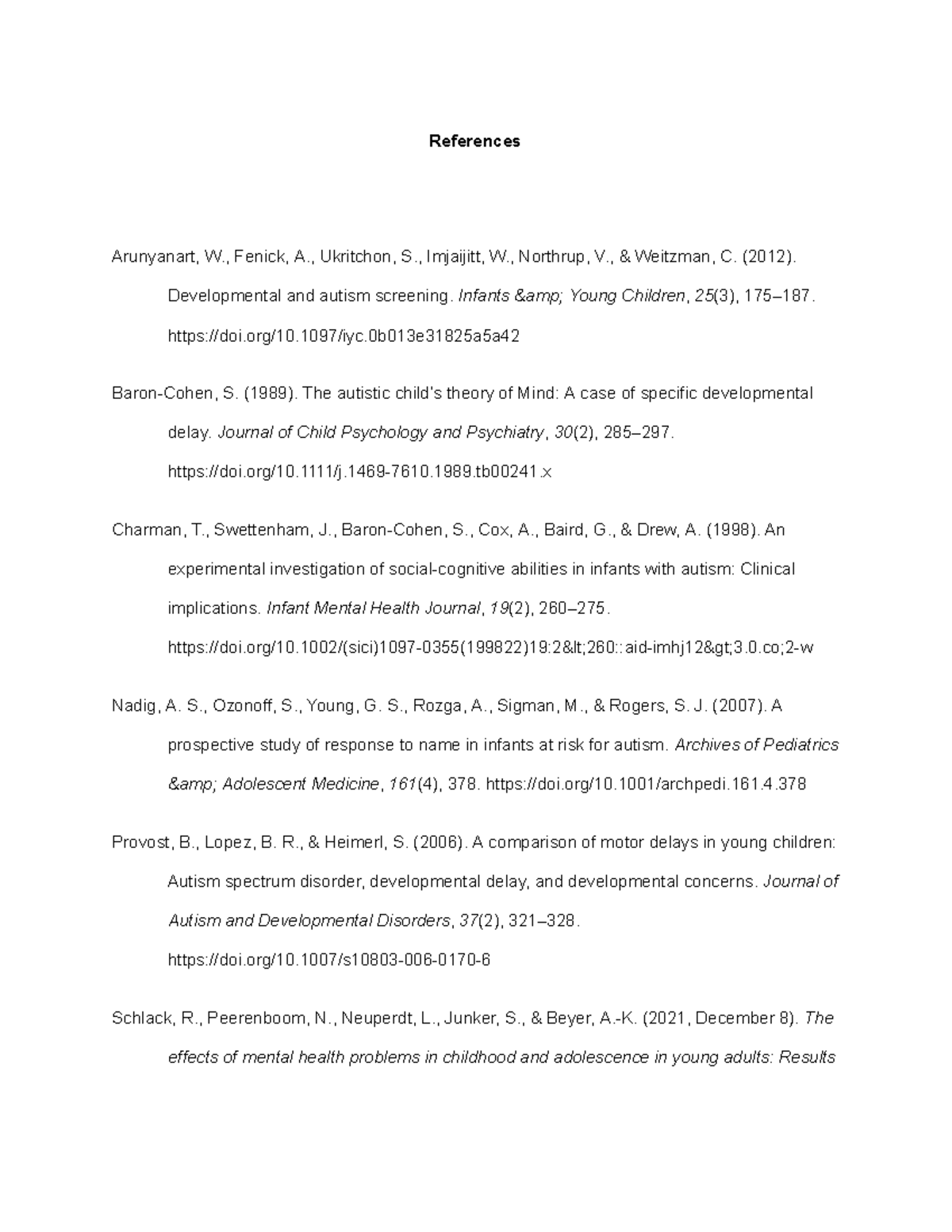 PSYC 225 dis 8 - Google Docs - References Arunyanart, W., Fenick, A., Ukritchon, S., Imjaijitt ...