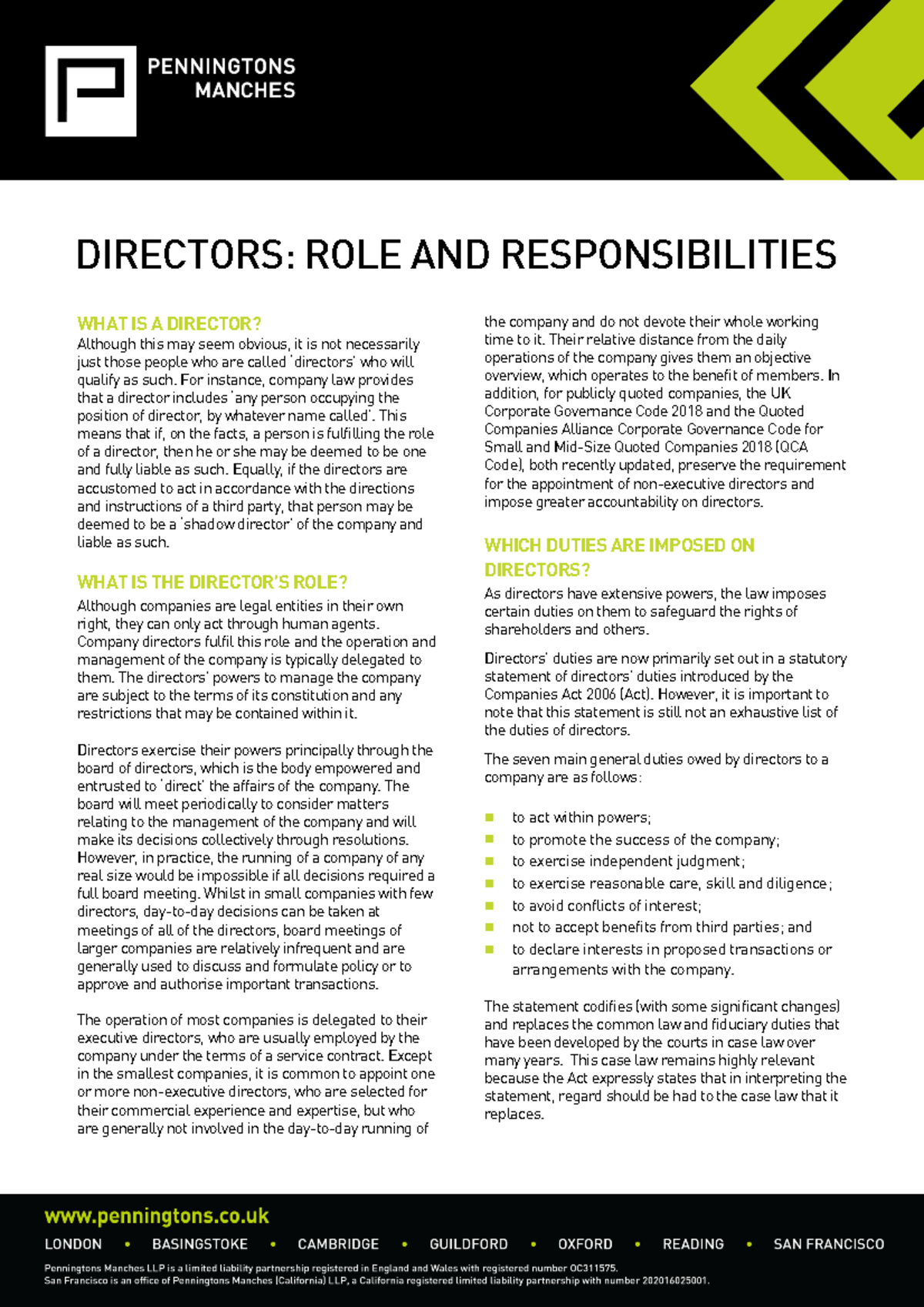 C-031 -App 2 Client briefing - Directors duties and responsibilities ...