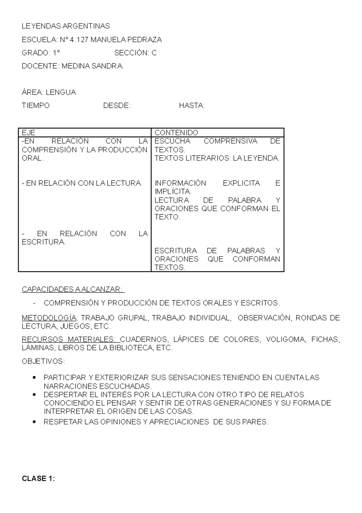 Secuencia Leyenda Primer GR (2) Leyenda - LEYENDAS ARGENTINAS ESCUELA ...