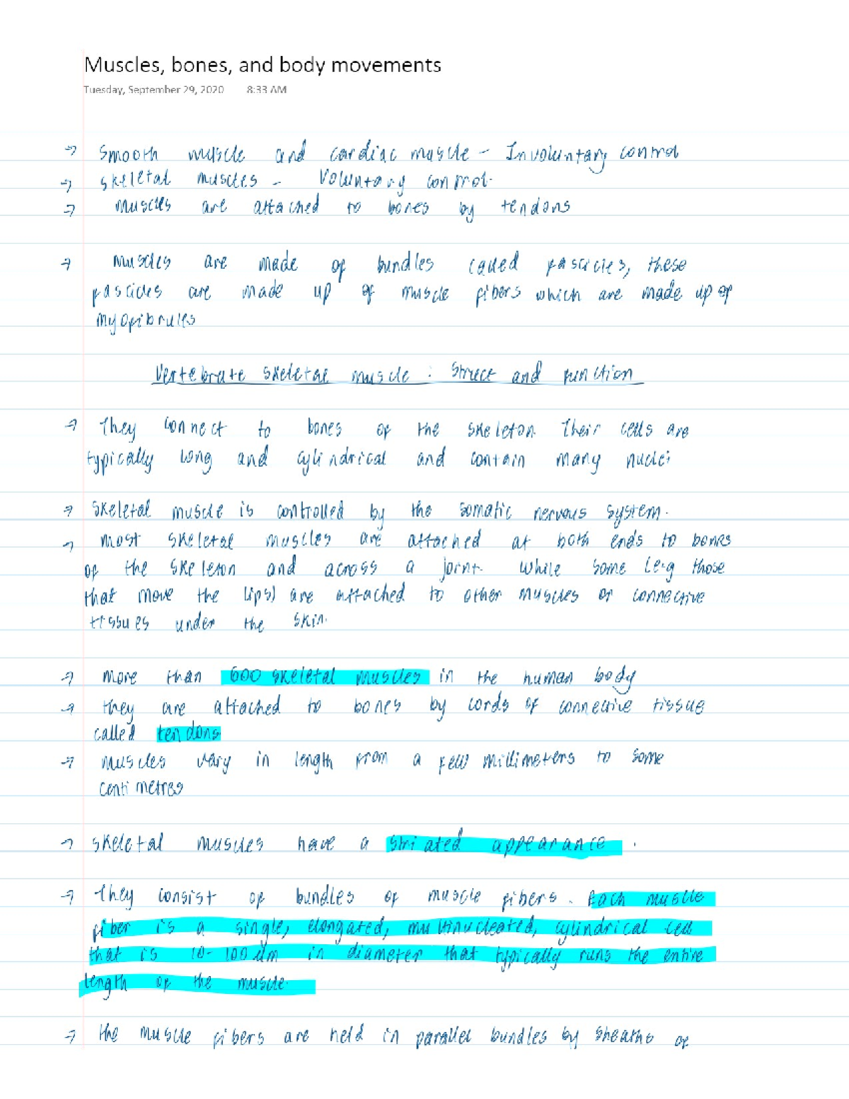 Bio 2312 muscles, bones, and body movement - BIOL 2312 - FBD554A2- CB1E ...