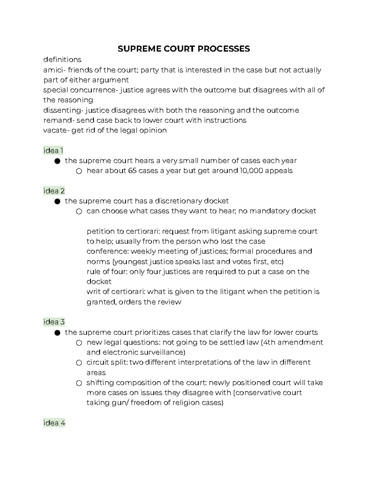 Clt week of 1 15 - dr. kerce - SUPREME COURT PROCESSES definitions ...