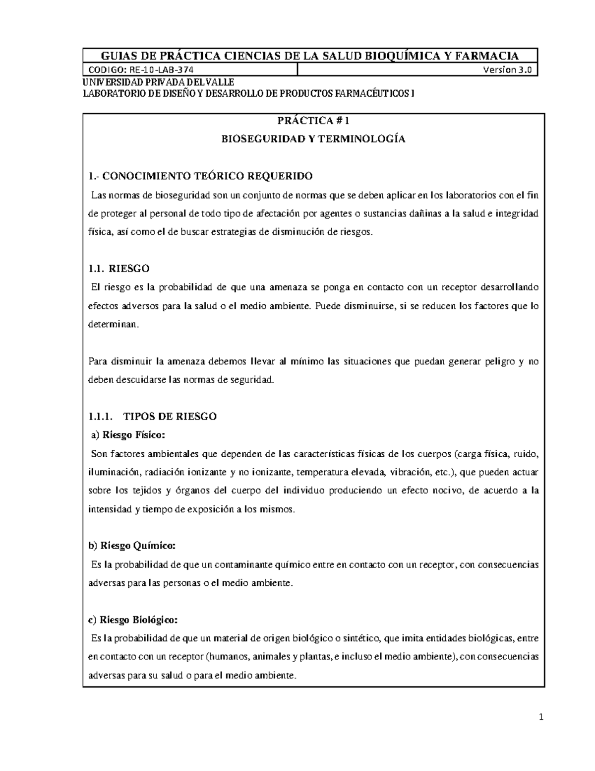 RE-10-LAB-374 Diseño Y Desarrollo DE Productos Farmaceuticos I v3 ...