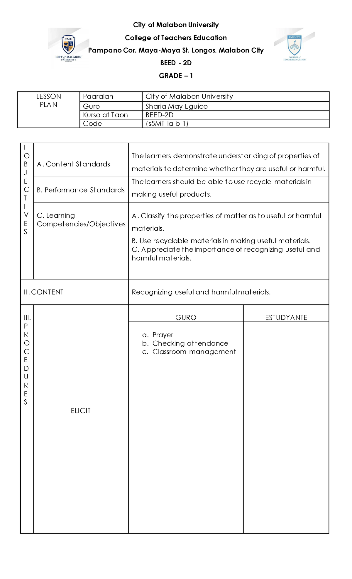 Grade-5-DLP - College of Teachers Education Pampano Cor. Maya-Maya St ...