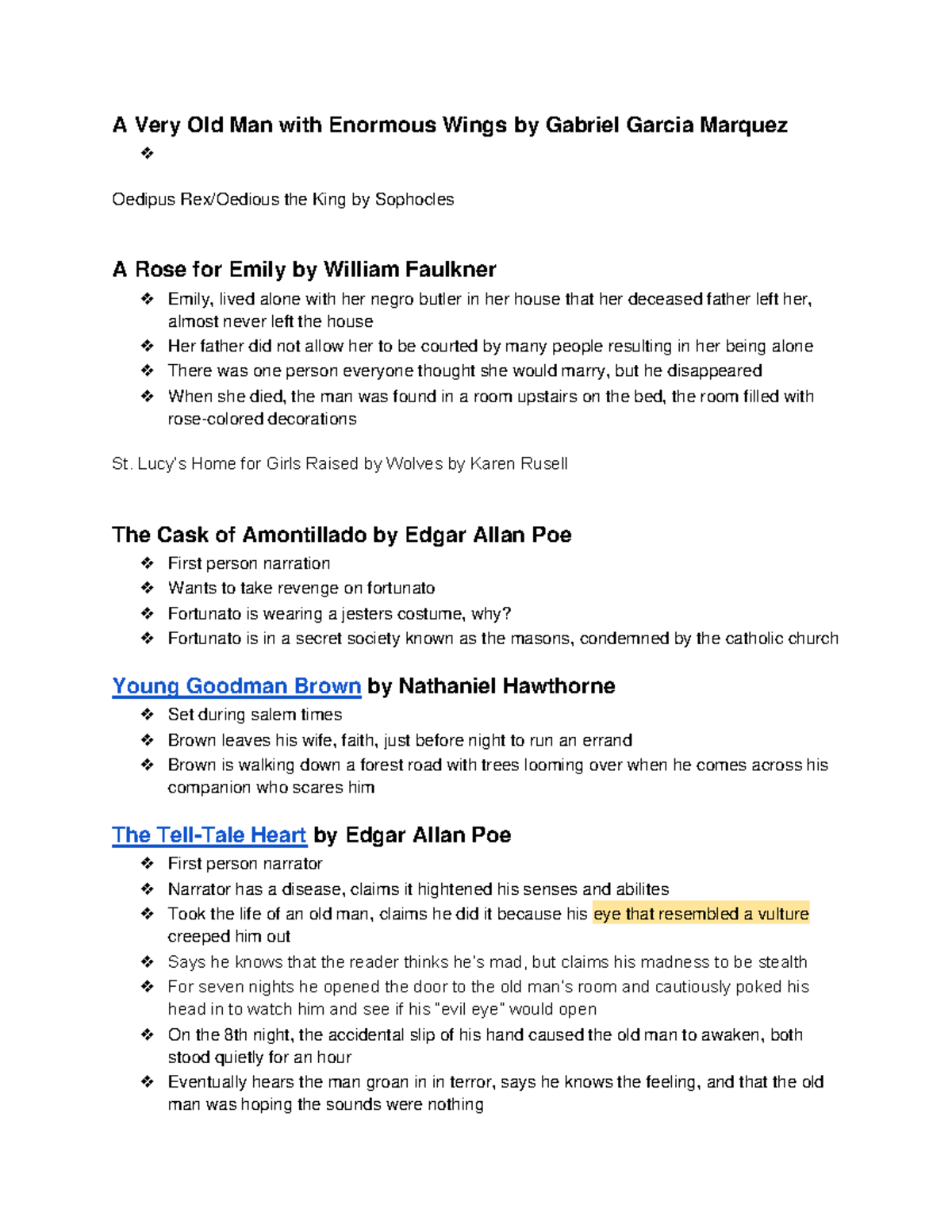 Engl lesson 8 - A Very Old Man with Enormous Wings by Gabriel Garcia ...