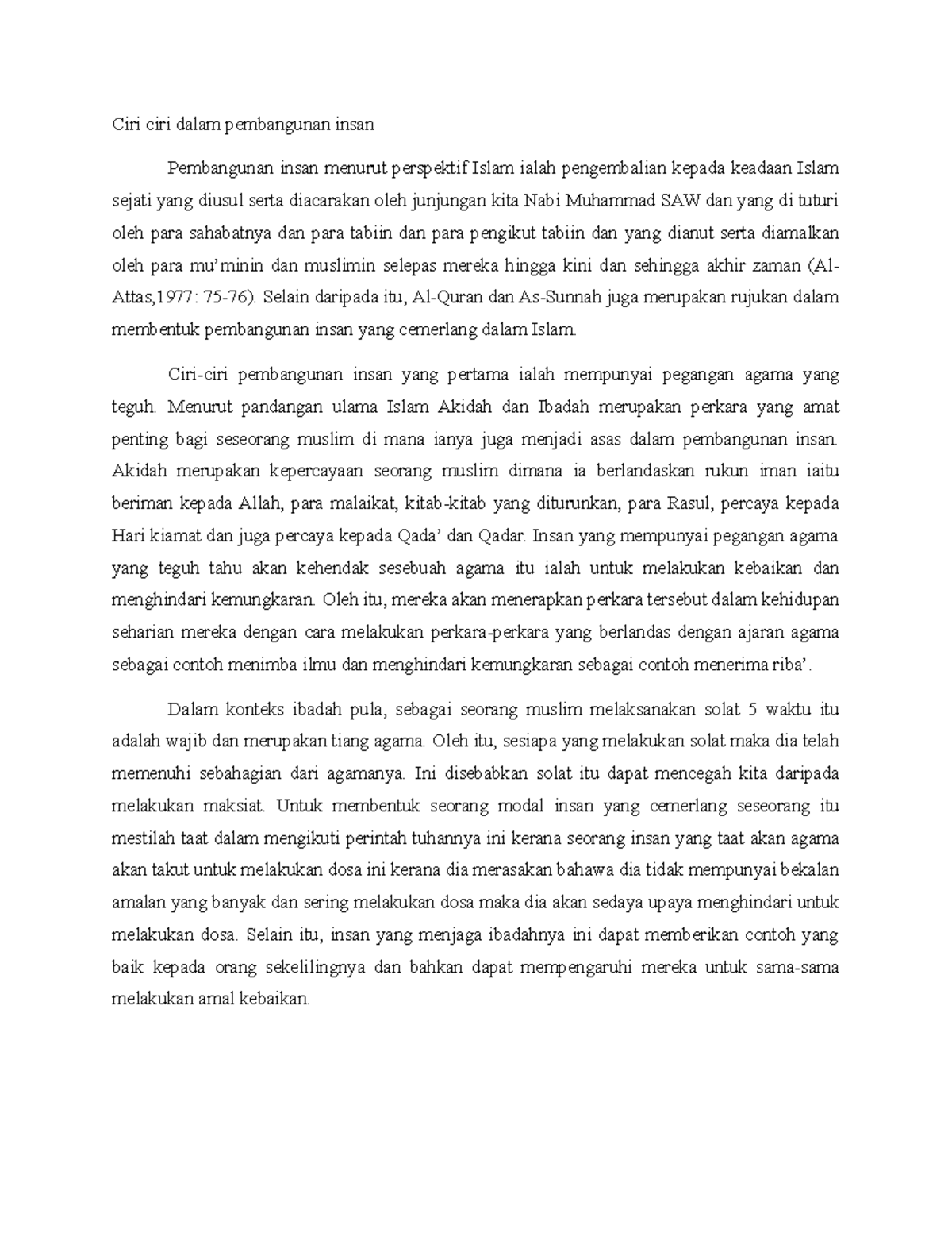 4.0 & 7 - isb539 - Ciri ciri dalam pembangunan insan Pembangunan insan ...