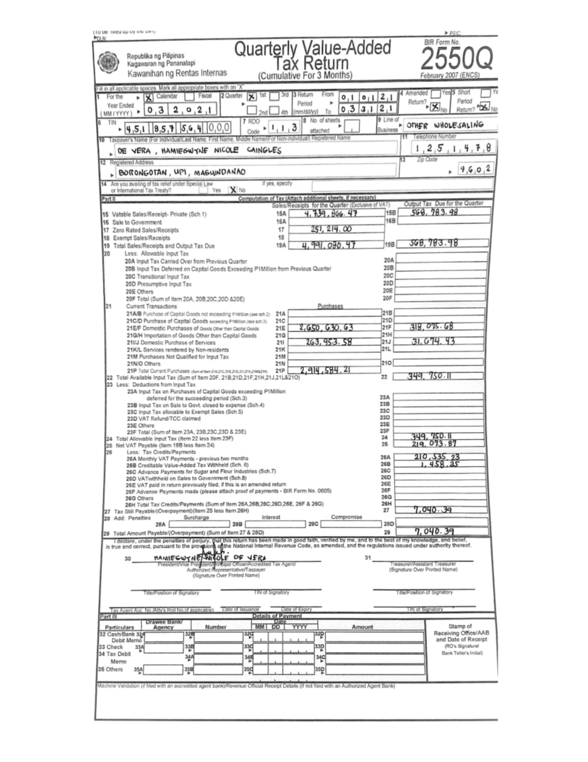 2550Q - Maoamakabshaqj - BS accountancy - Studocu