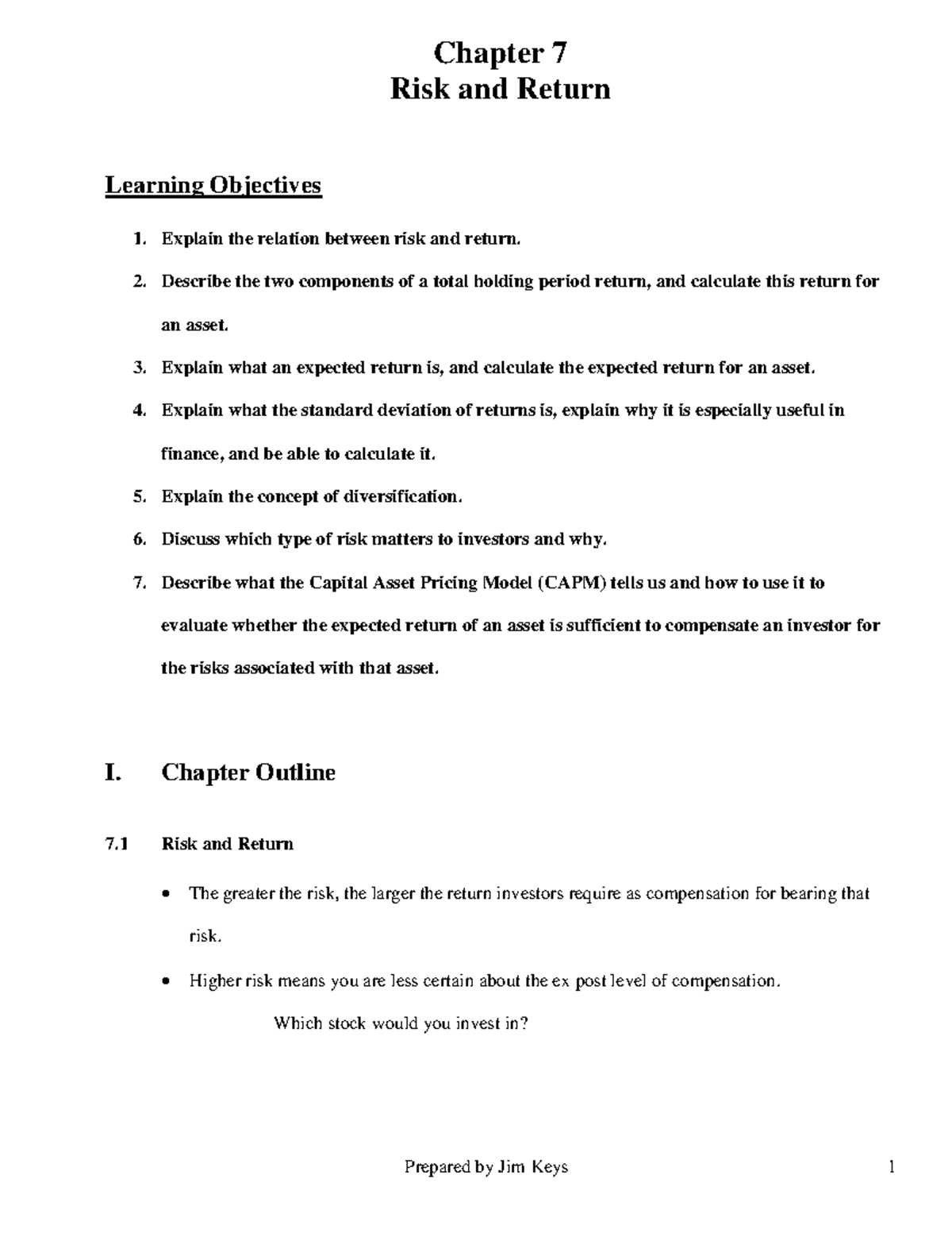 Chapter-7 compress - fdnmfdh đhudhud dh duhdu dhd ddcb - Chapter 7 Risk ...