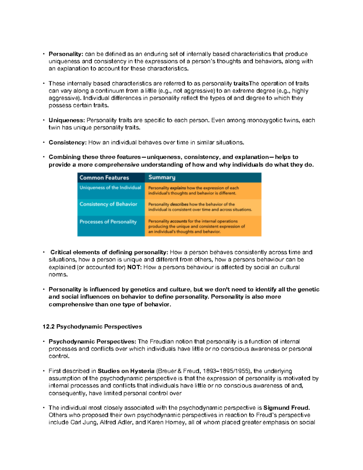 Module 12 Personality - " Personality: can be defined as an enduring ...