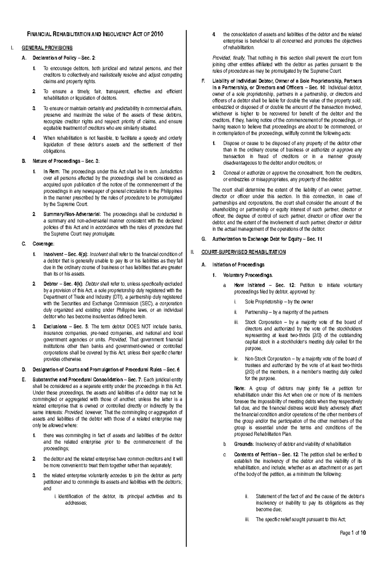 M4 FRIA Notes-converted - FINANCIAL REHABILITATION AND INSOLVENCY ACT ...