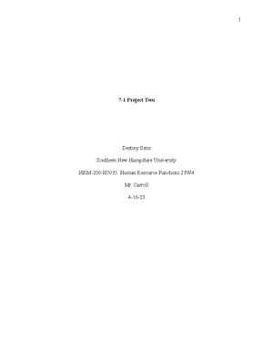 HRM200 Module 2 Assignment - HRM 200-H7034 - SNHU - Studocu