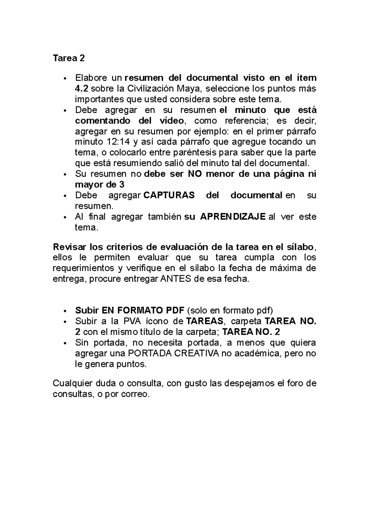4. 6 Tarea No. 2 Asignacion - Tarea 2 Elabore un resumen del documental visto en el ítem 4 sobre ...