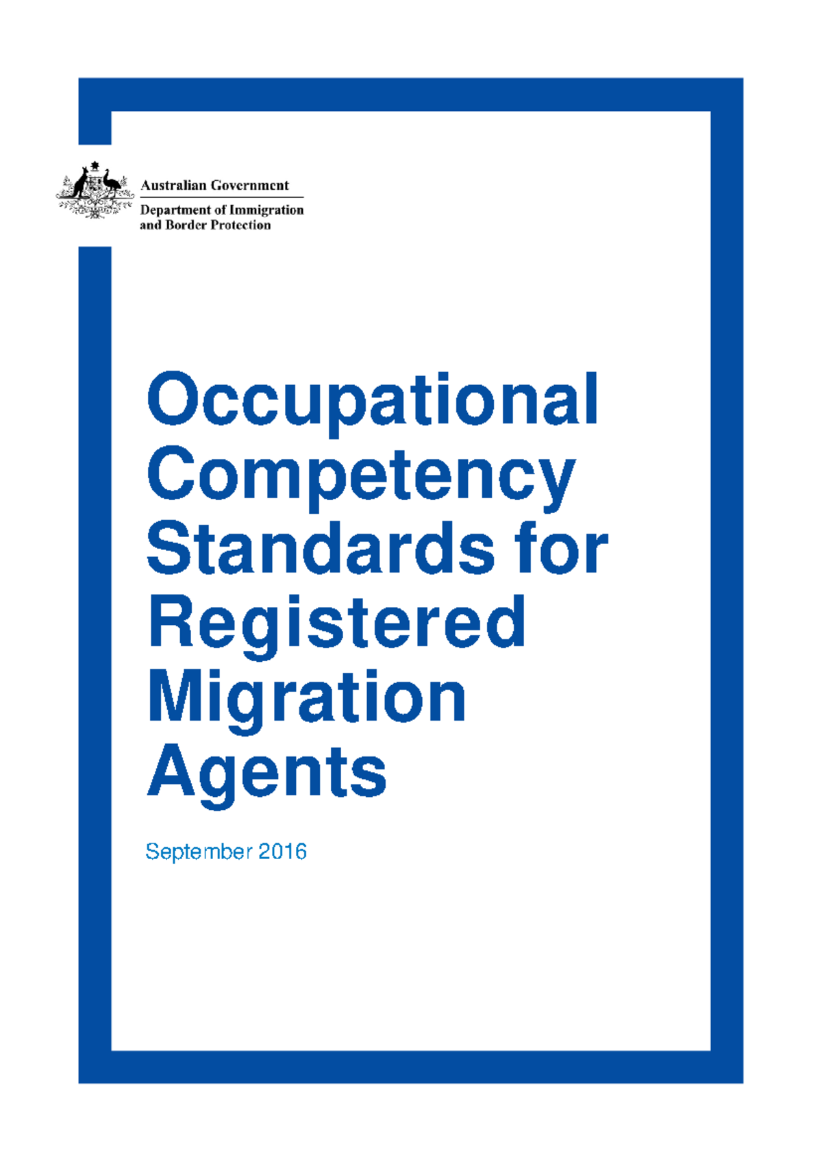 Competency standards for agents sep2016 - Occupational Competency ...