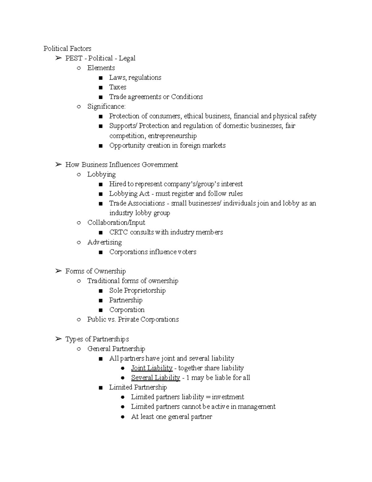 Political Factor - Political Factors PEST - Political - Legal Elements ...