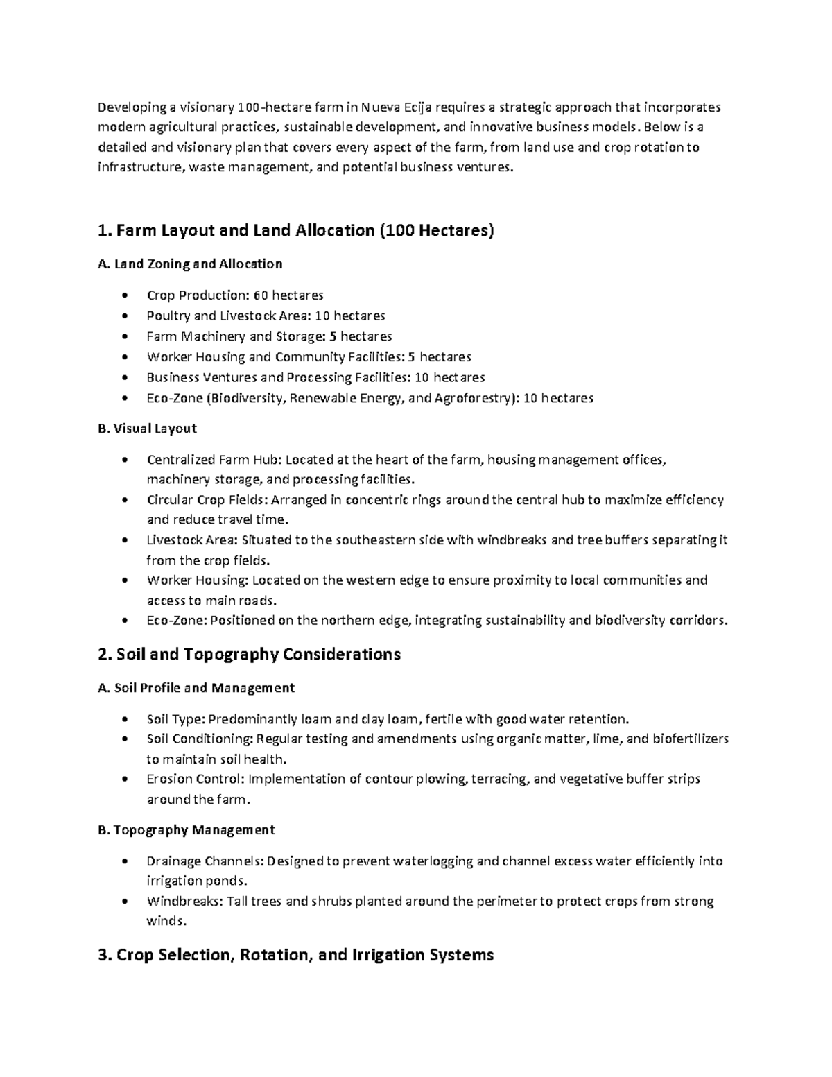 100 Hectares Farm Blueprint - Developing a visionary 100-hectare farm ...