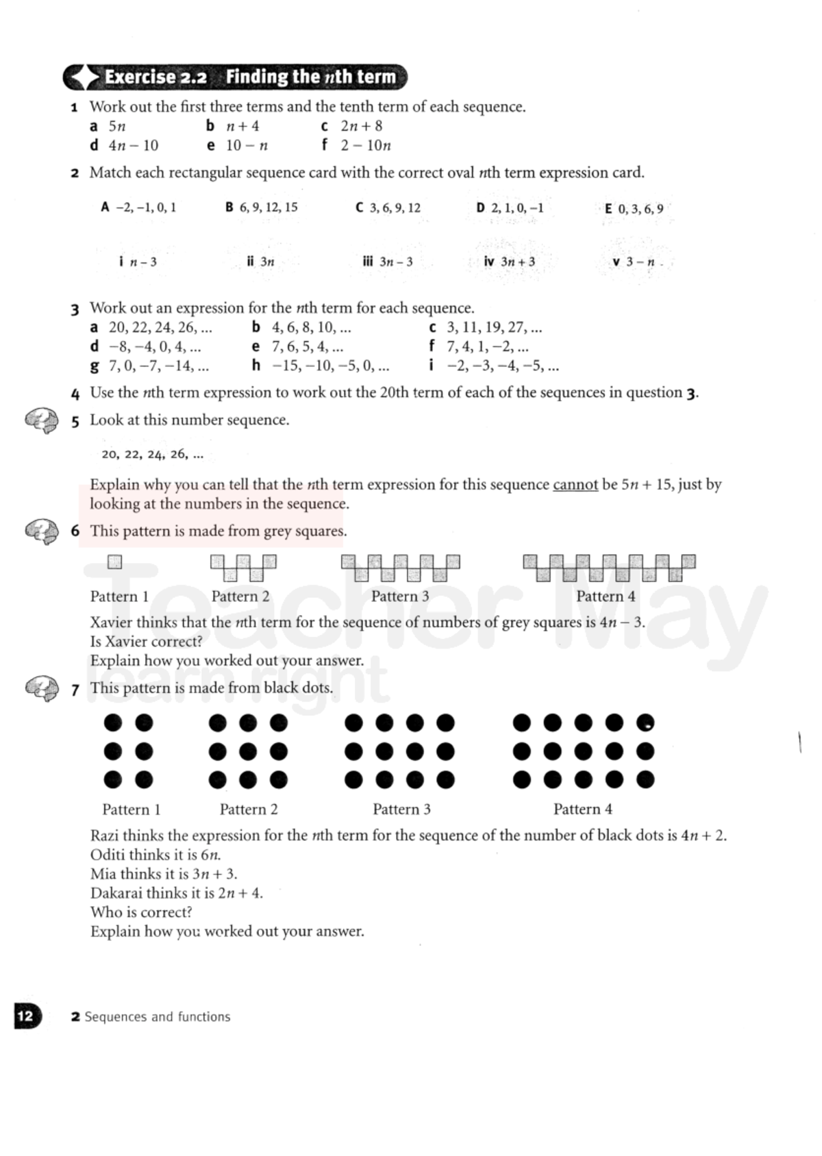 Sequences & Functions Set 2 - Mathematics - MMU - Studocu