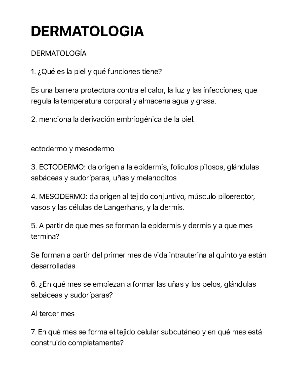 Dermatologia 2 - DERMATOLOGIA DERMATOLOGÍA ¿Qué es la piel y qué ...