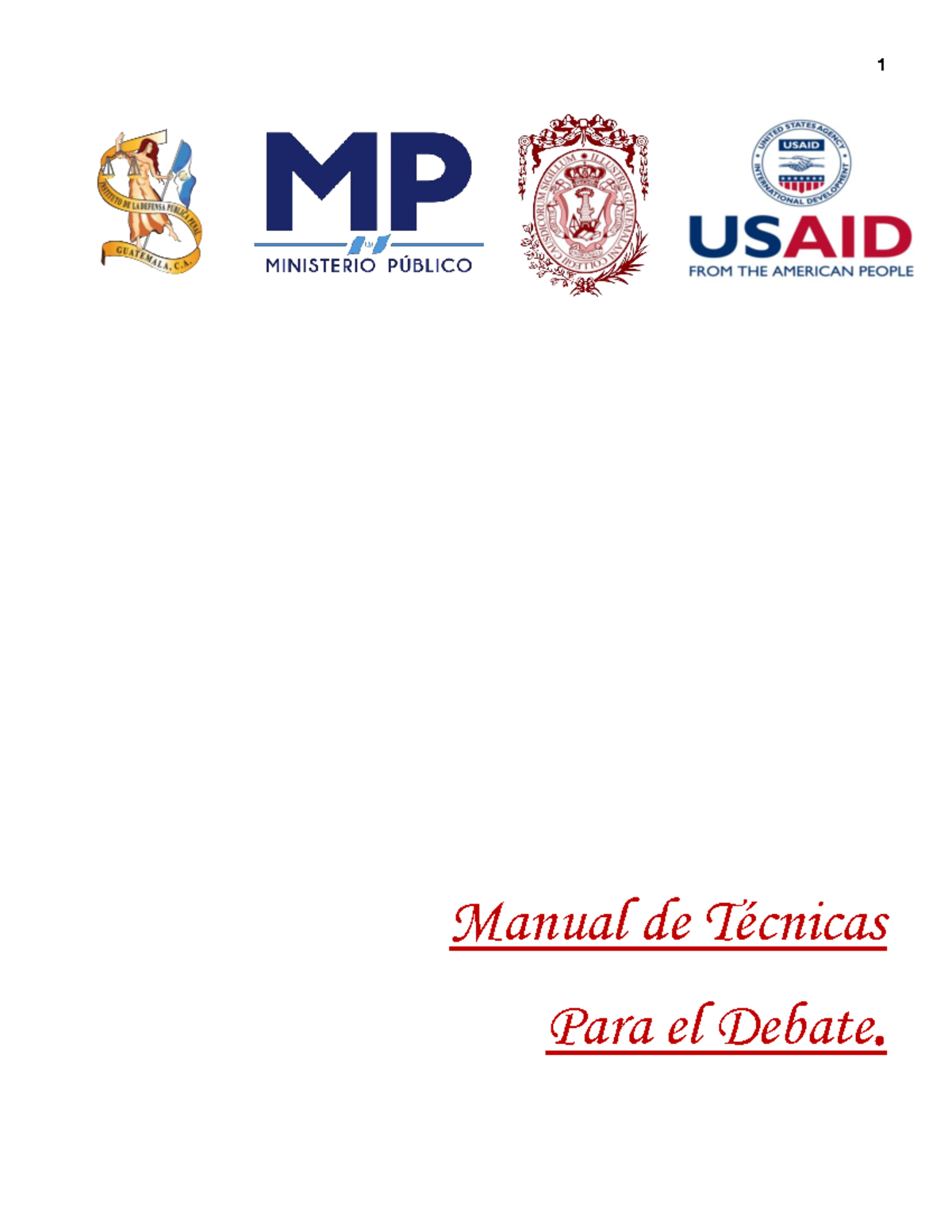 01 Manual Tecnicas para el Debate - (Curso Libre Abogado Federico ...