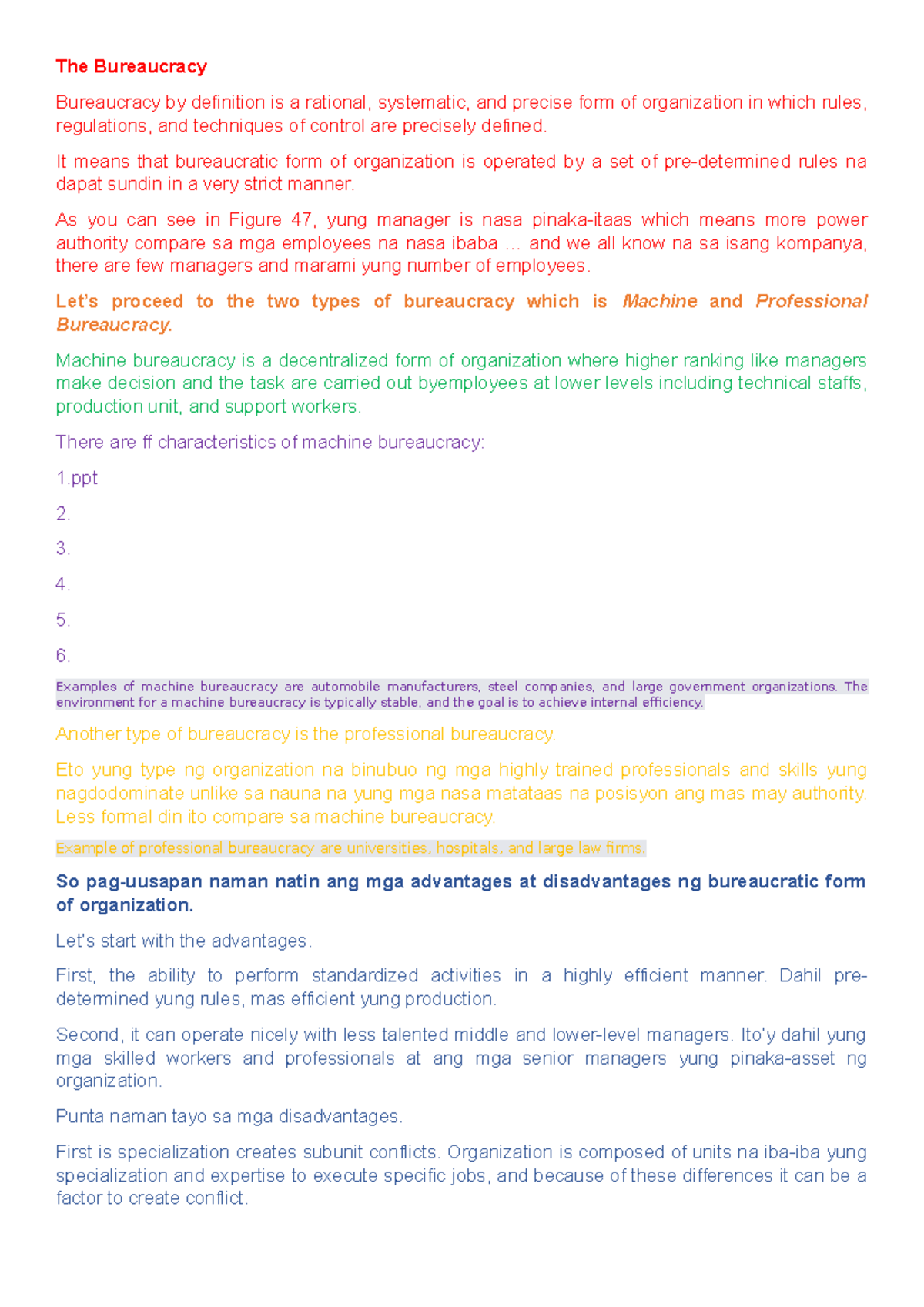 The-Bureaucracy-Script - The Bureaucracy Bureaucracy by definition is a ...