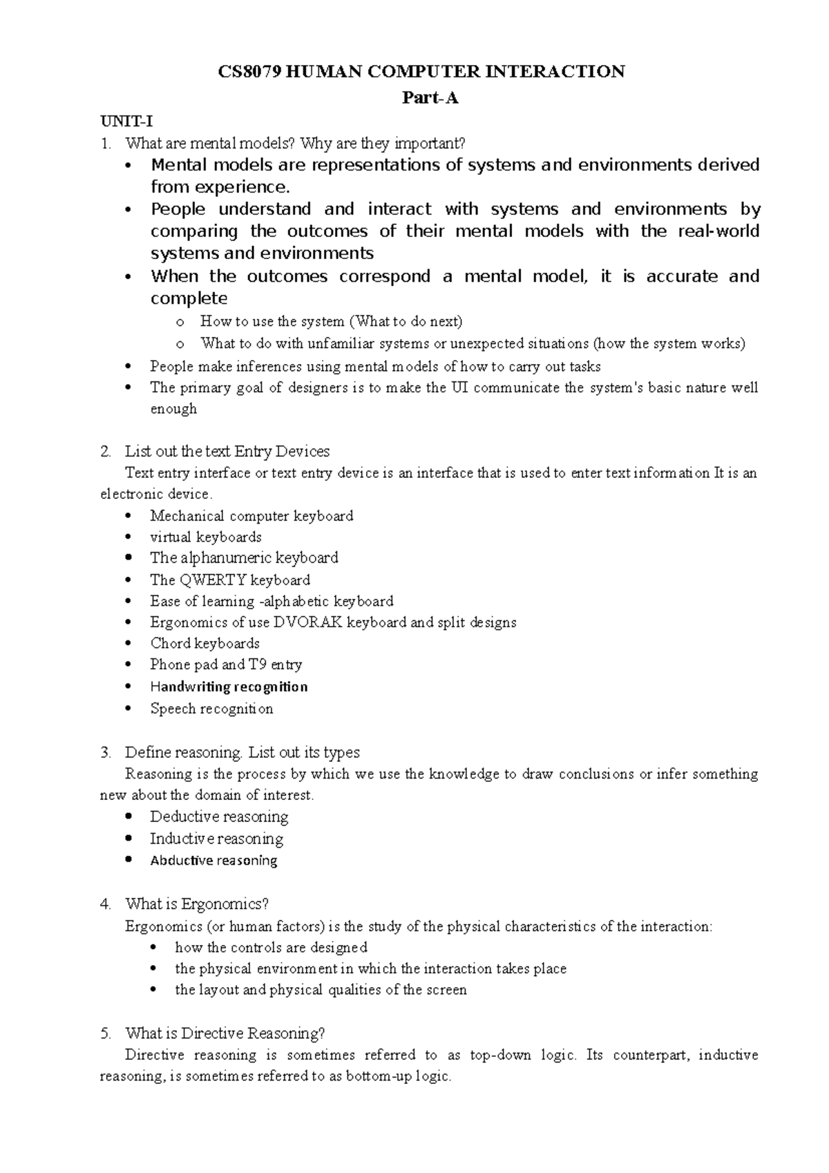 Hci- 2marksMPUTER INTERACTION - CS8079 HUMAN COMPUTER INTERACTION Part ...