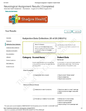 SOAP note NSG 500 Heent - Discussion post for soap note for shadow ...