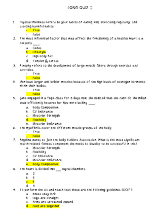 Physical Fitness Quiz 1 - PHYSICAL FITNESS QUIZ 1 Please e-mail me at ...