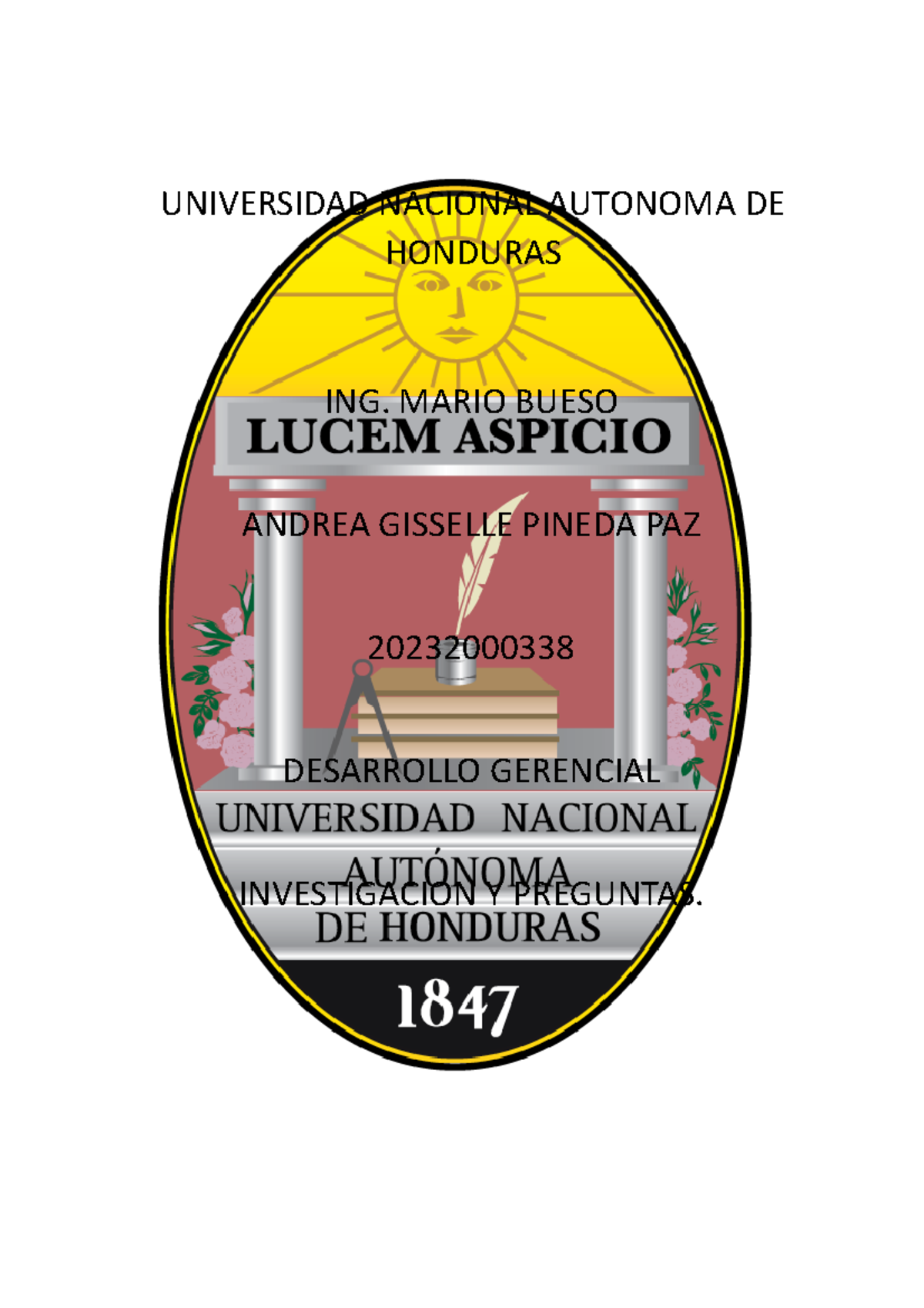 Unidad 2 - ING. MARIO BUESO ANDREA GISSELLE PINEDA PAZ 20232000338 ...