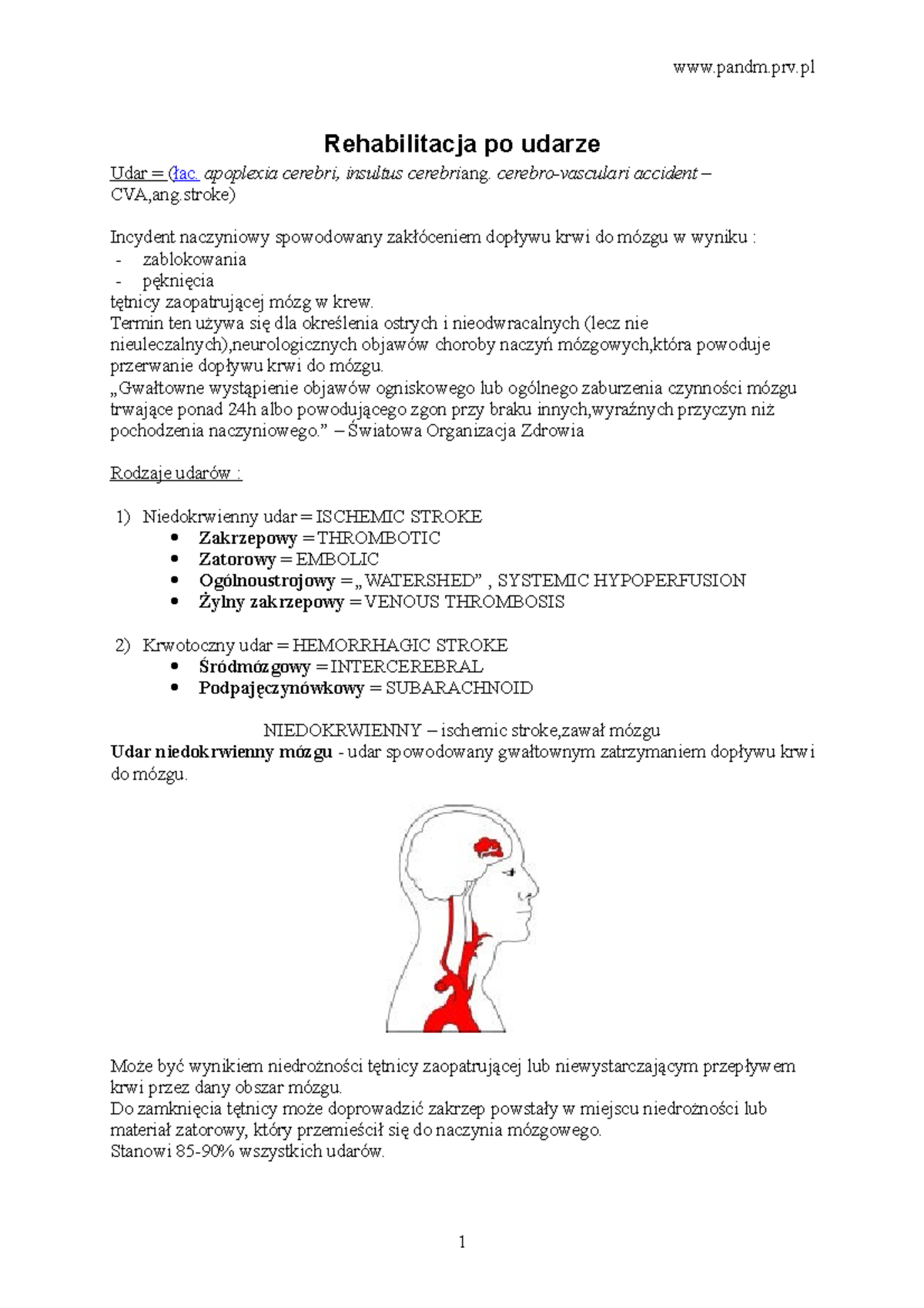 Rehabilitacja po udarze - apoplexia cerebri, insultus cerebri ang ...