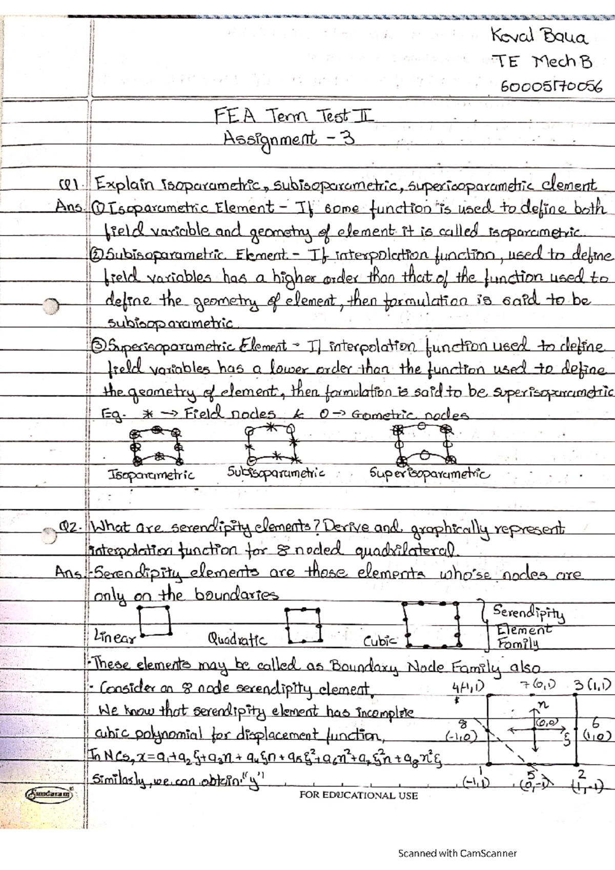 60005170056 Keval Baua FEA TT2 3 - Keval Baua TE Mech B FEA Term Test ...