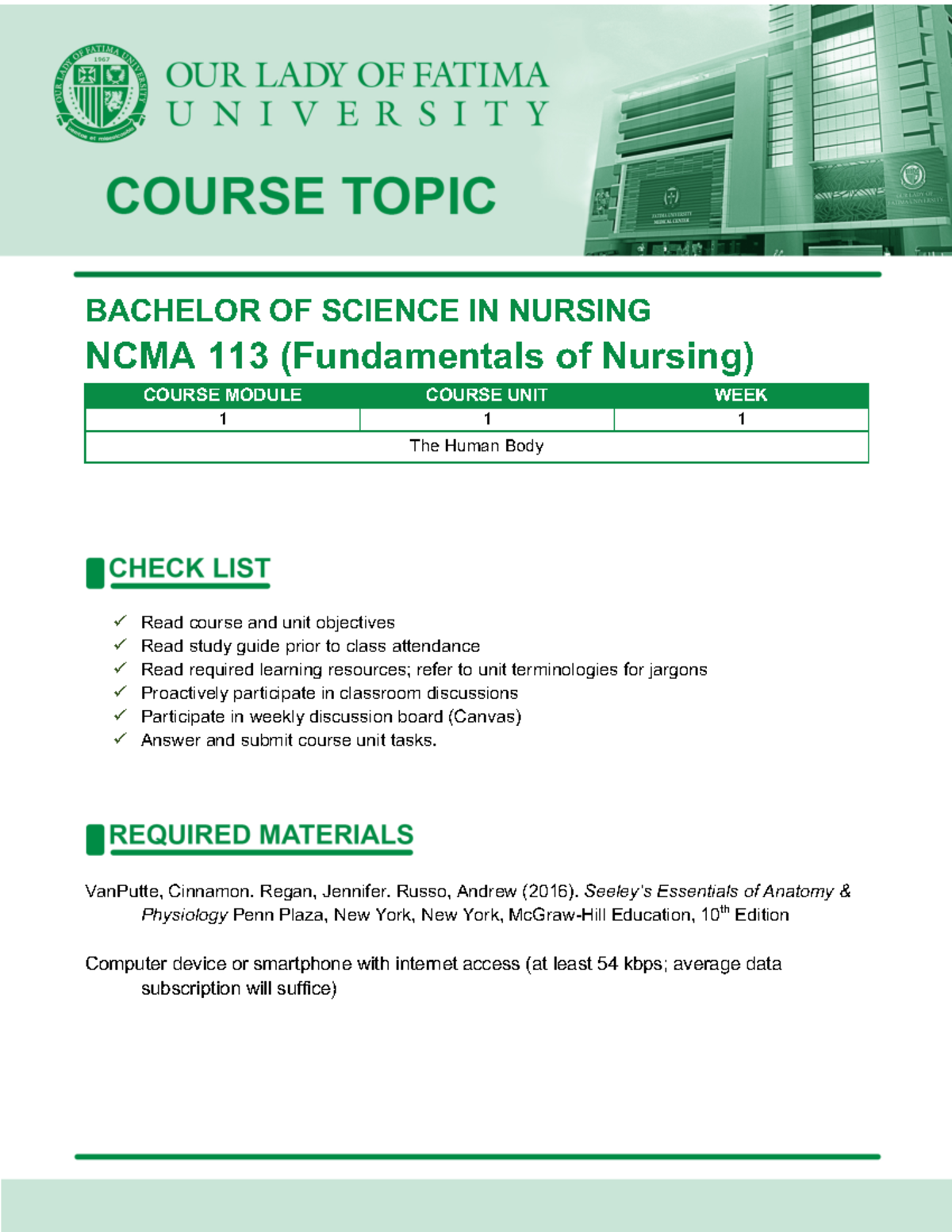 Intro to Anaphy - Lecture notes BSN FINAL 1ST YEAR LAB AND LECTURE ...