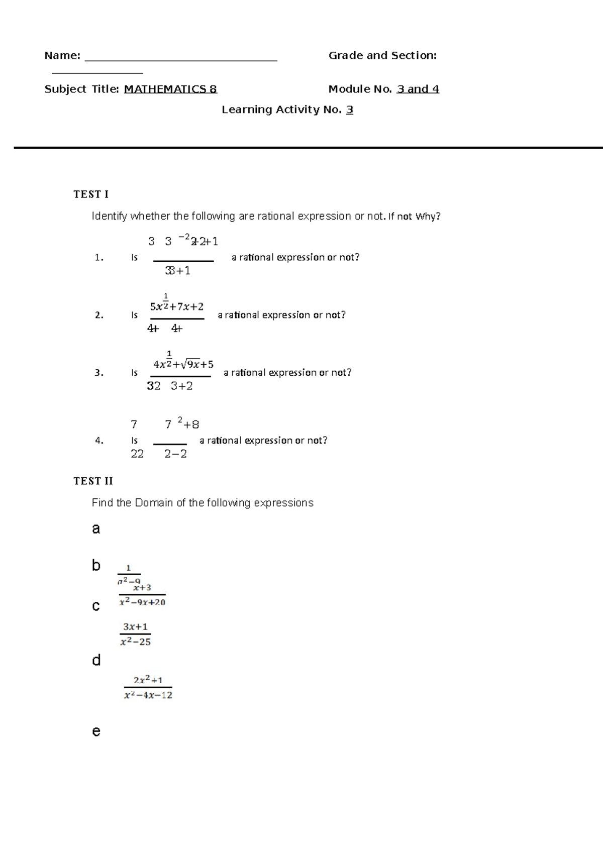 Activity-Sheet-3 - modular class activity sheets for 3rd quarter - Name ...