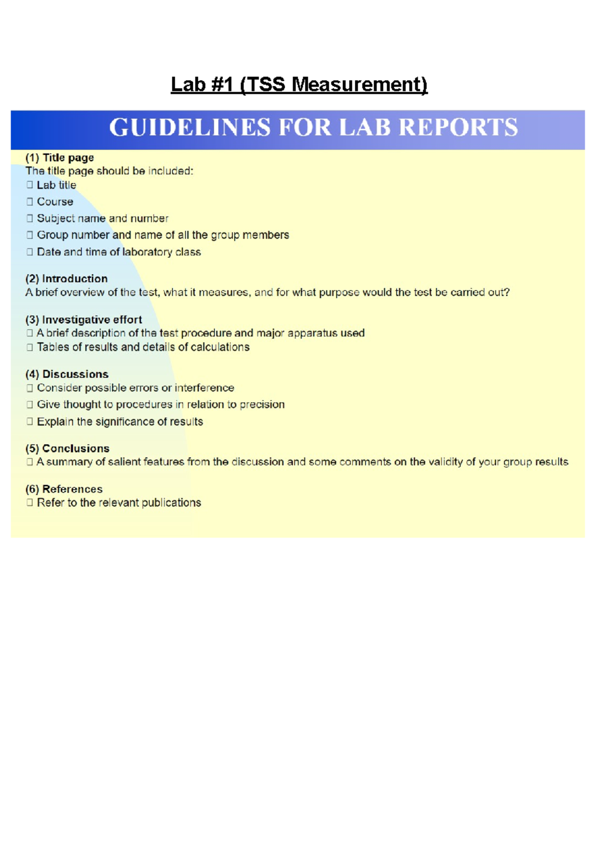 ESE Lab 1 Report (Group 9) - 048350 - Lab #1 (TSS Measurement) - Studocu